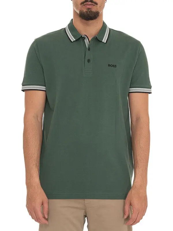 BOSS Basic Cotton Polo Shirt - Forest Green