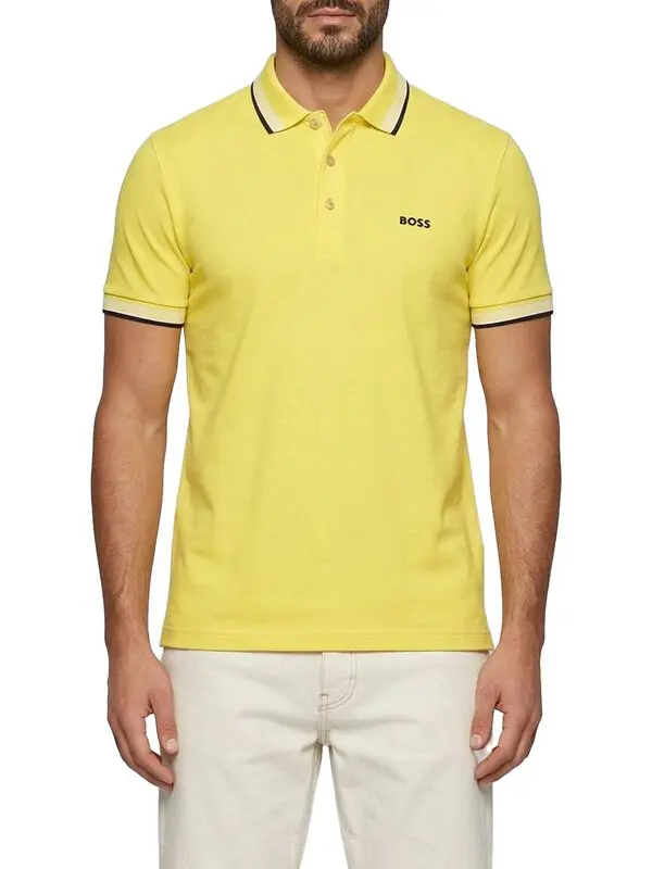 BOSS Basic Cotton Polo Shirt - Ocher