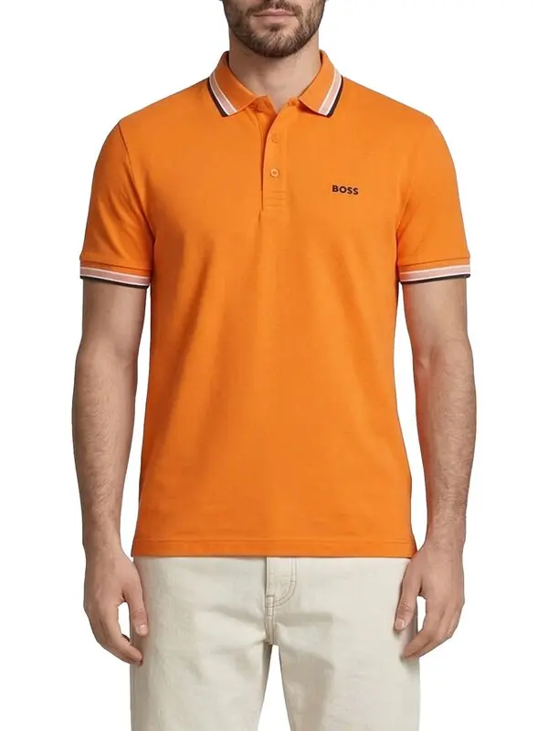 BOSS Basic Cotton Polo Shirt - Orange