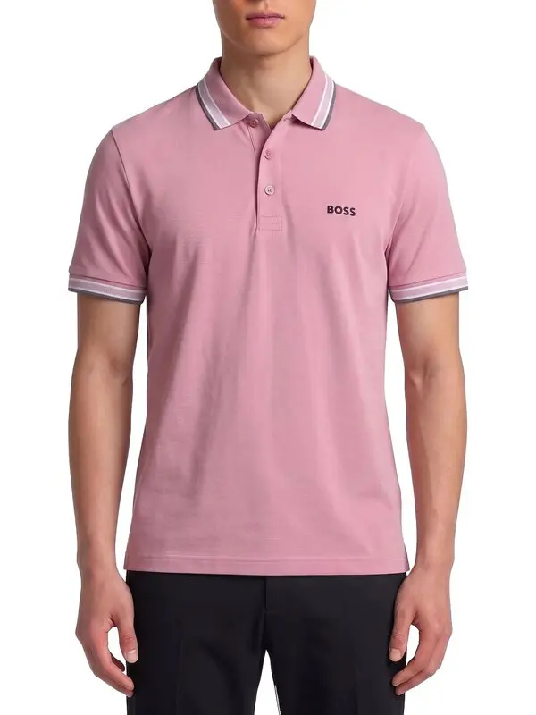 BOSS Basic Cotton Polo Shirt - Pink