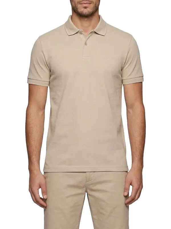 BOSS Cotton Polo Shirt - Beige
