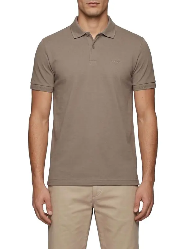 BOSS Cotton Polo Shirt - Sand