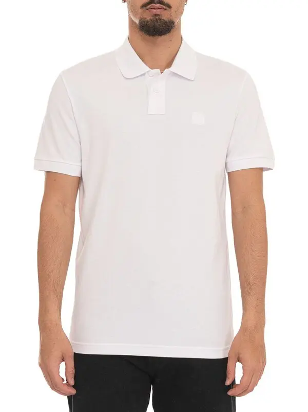 BOSS Basic Cotton Polo Shirt - White