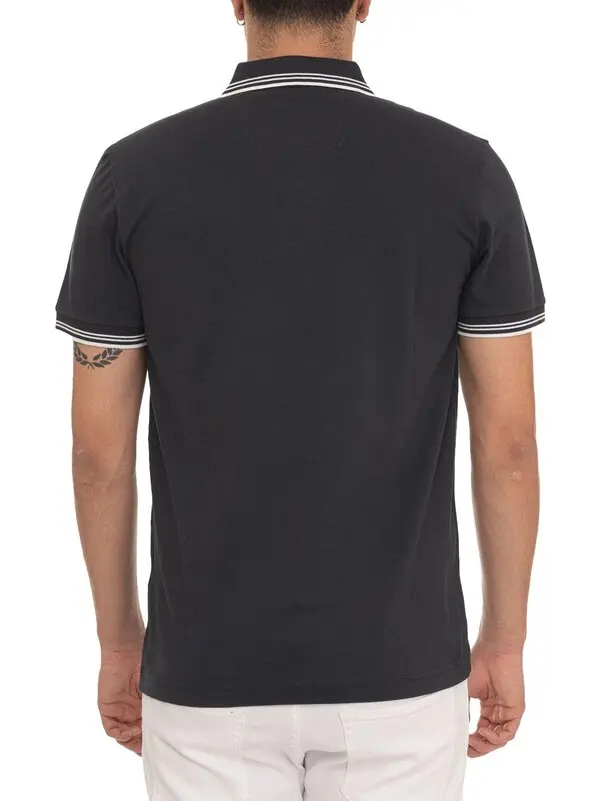 BOSS Cotton Polo With Logo - Blue 2