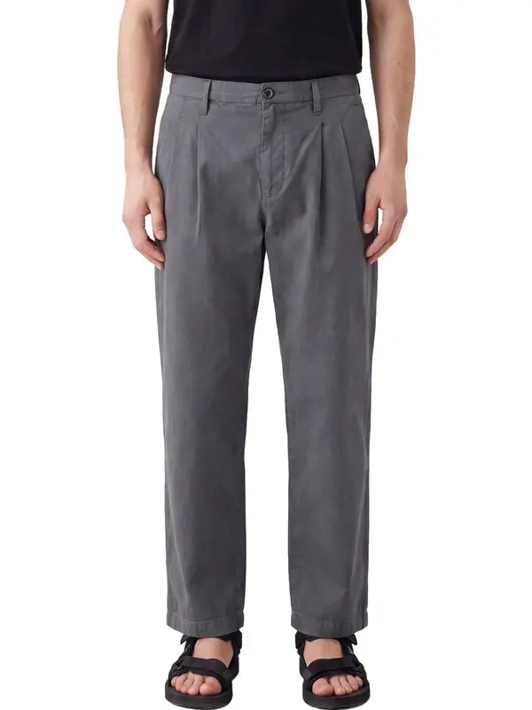C.P. COMPANY Cotton Blend Wide-leg Trousers - Steel