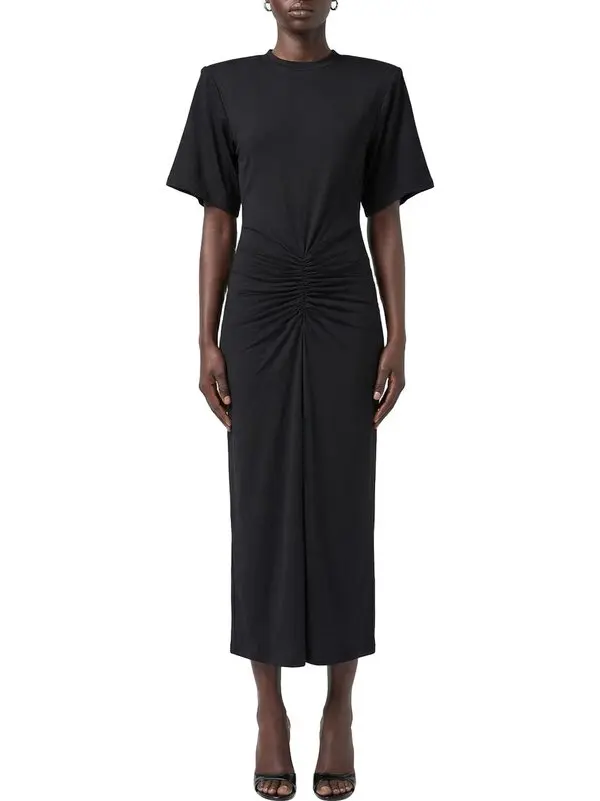 Andamane Stretch Viscose Midi Dress - Black
