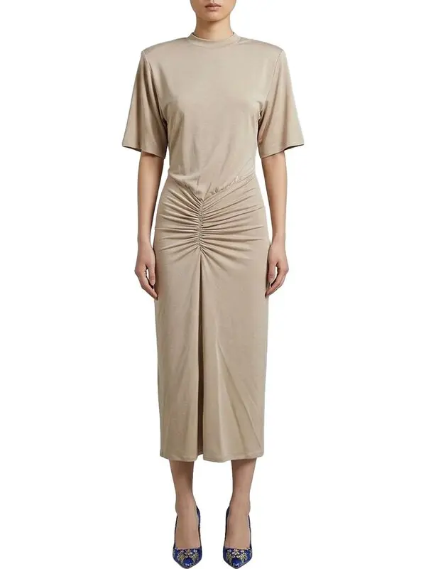 Andamane Stretch Viscose Midi Dress - Grey