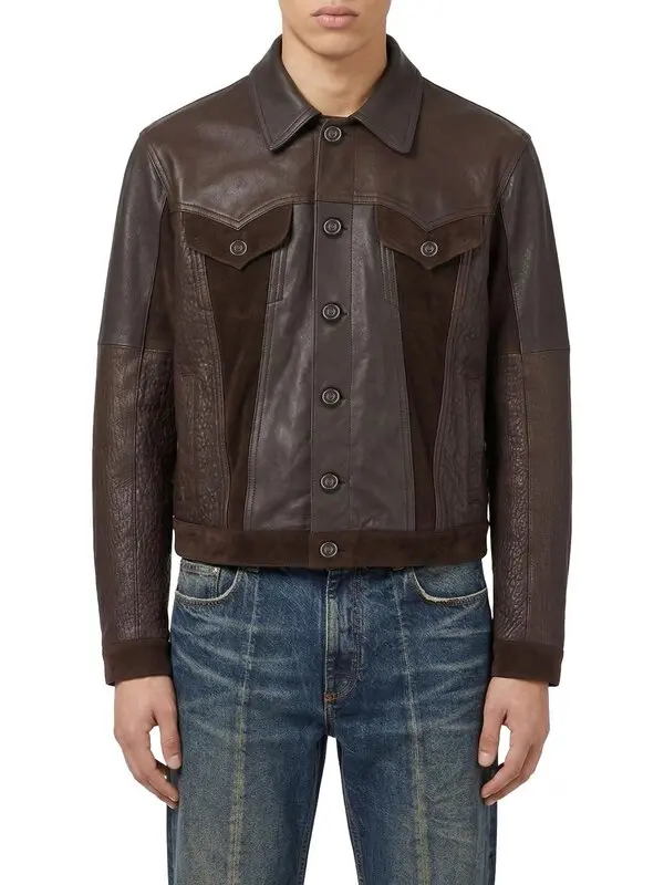 Versace Leather Jacket - Burnt