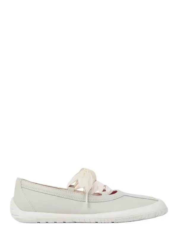 Camper Peu Path+ Leather Ballerina - White