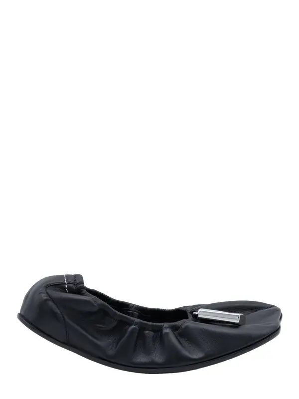 MAISON MARGIELA Anatomic Tabi Leather Ballet Flats - Black