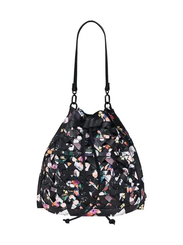 Desigual Floral Woven Backpack - Black