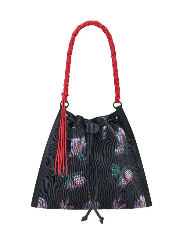 Desigual Floral Backpack With Shoulder Strap - Black