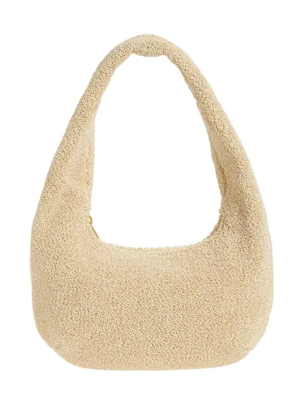 MANSUR GAVRIEL Mini Gnocchi Faux Shearling Hobo Bag - Jasmine