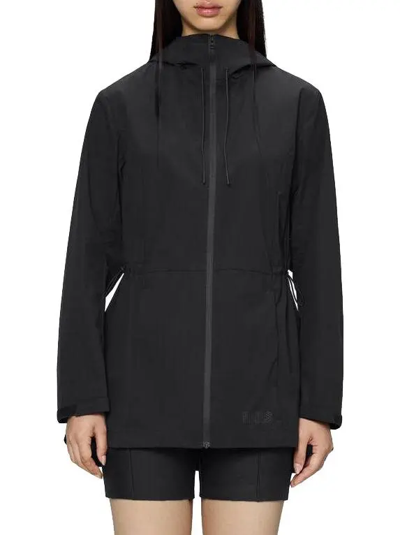 Rains Mito Water Repellent Hooded Jacket - Black