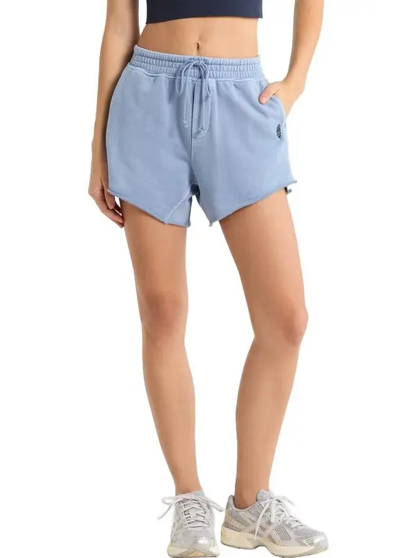 Free People Knockout Drawstring Relaxed Fit Shorts - Dark Slate