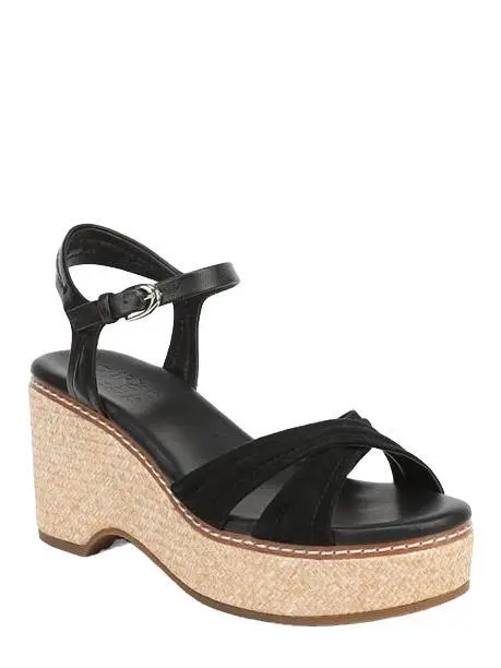 Naturalizer Dovie Platform Wedge Sandals - Black