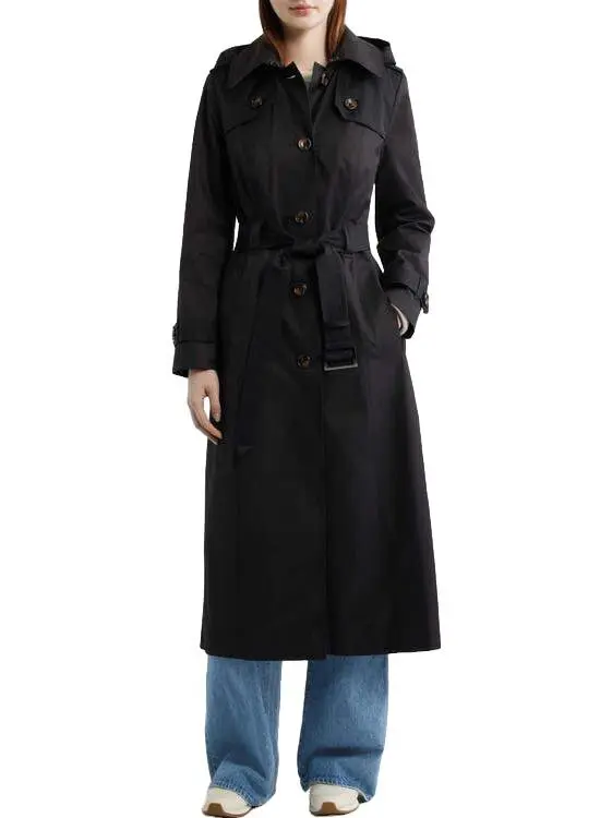London Fog Cotton-blend Trench Coat - Black