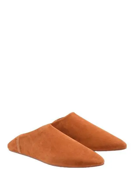 Mango Leather Collapsible Heel Shoes - Orange