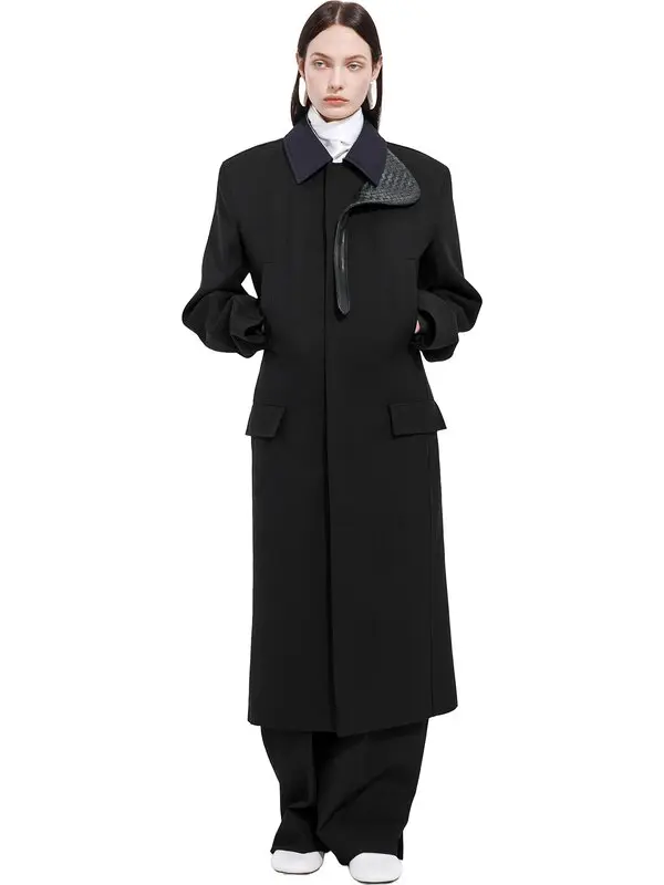 Bottega Veneta Splittable Wool And Mohair Trench Coat - Double Black