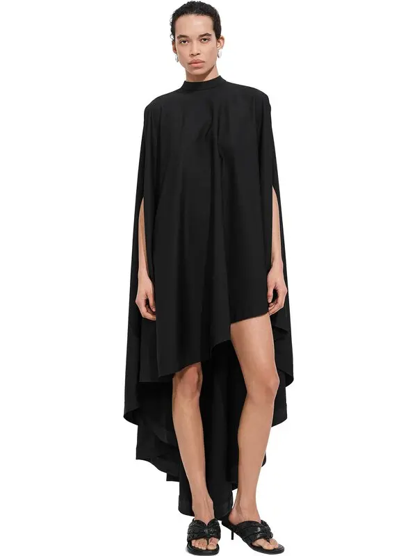 Bottega Veneta Light Wool Kaftan Dress - Double Black