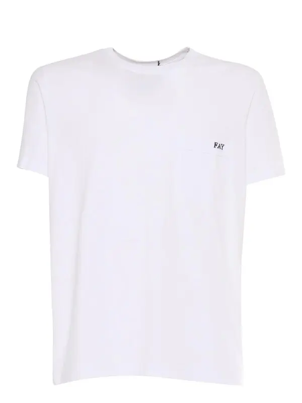 FAY Jersey Pocket T-shirt - White