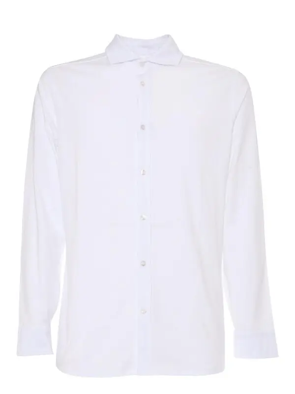 FAY Jersey Tinto Frosted Shirt - White