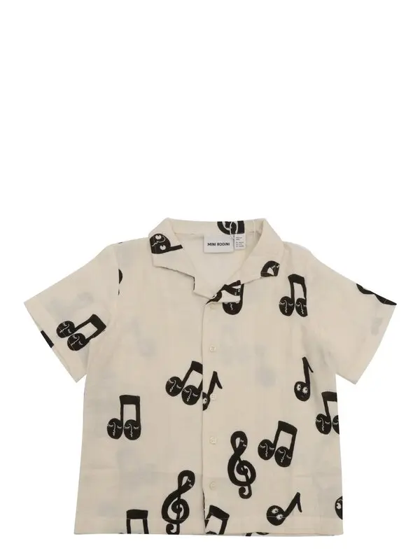 MINI RODINI Note Print Muslin Shirt - Other