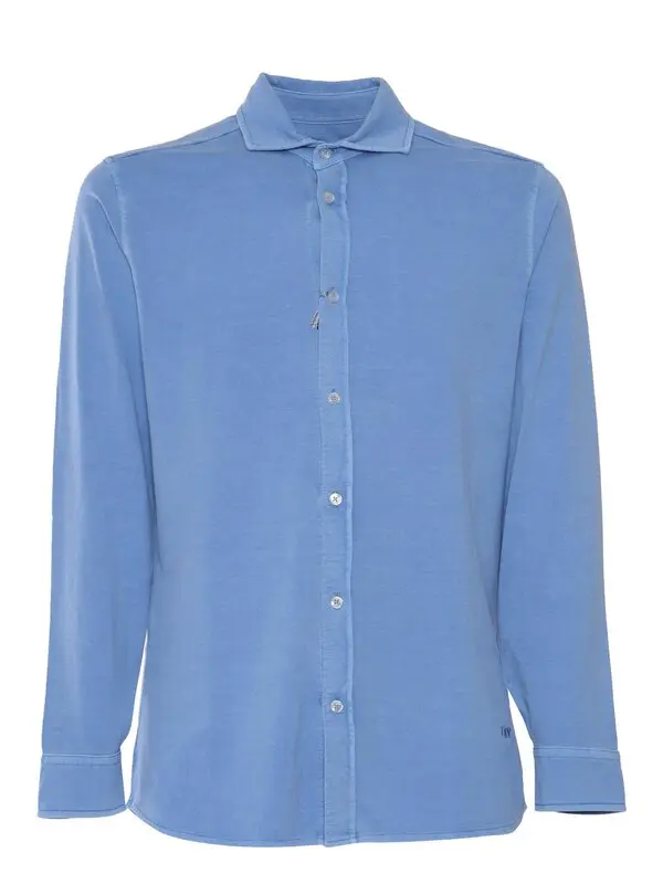 FAY Jersey Tinto Frosted Shirt - Blue