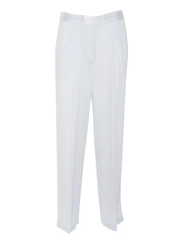 FORTE_FORTE Baggy Envers Satin Pantalone - White
