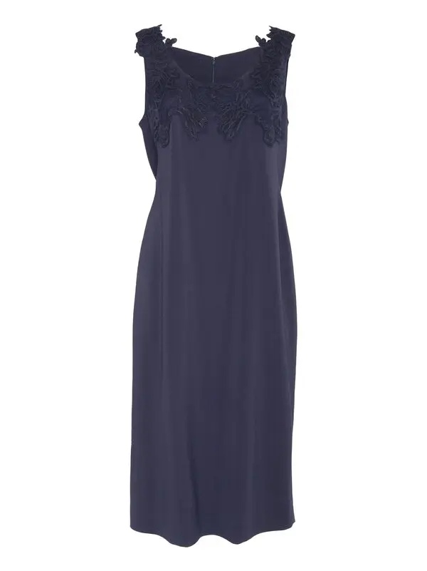 Alberta Ferretti Applique Midi Dress - Blu