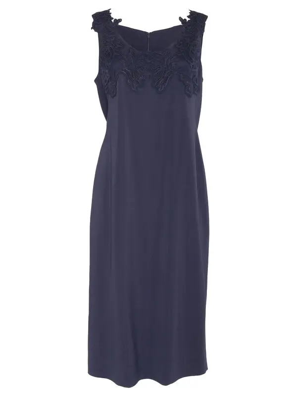 Alberta Ferretti Applique Midi Dress - Blu