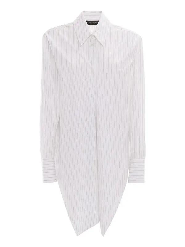 Fabiana Filippi Striped Poplin Shirt - White