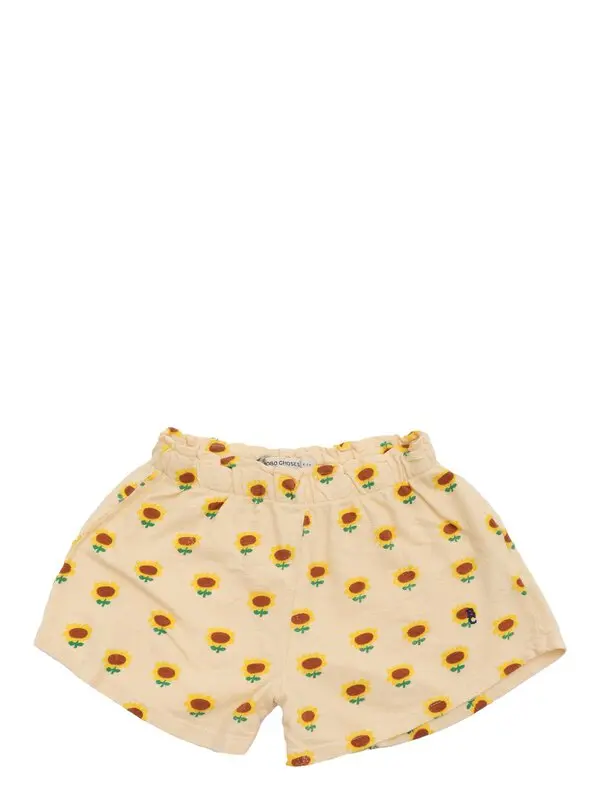 BOBO CHOSES Sunflower Print Shorts - White