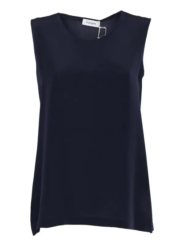 KANGRA Crepe De Seta Tank - Blu