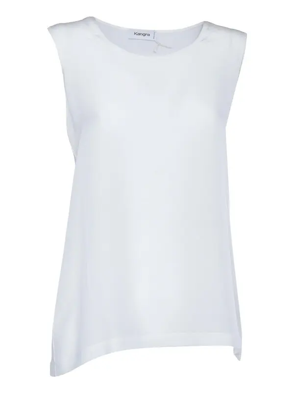 KANGRA Crepe De Seta Tank - White