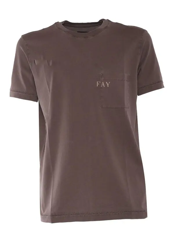 FAY T-shirt Jersey Frosted - Red