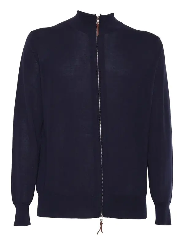 BALLANTYNE Zipped Cardigan - Blu