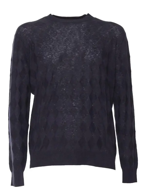 BALLANTYNE Round Neck Pullover - Blu