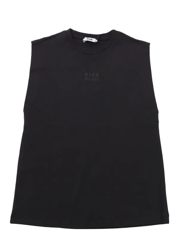 MSGM Light Interlock Sleeveless Top - Red