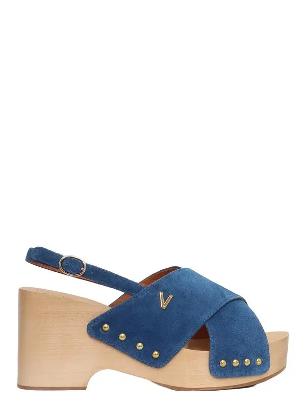 VIA ROMA 15 Woven Clog Sandal - Blu