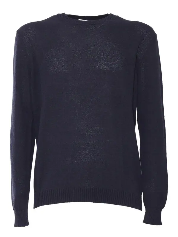 SETTEFILI CASHMERE M/lunga Bouclè Girocollo - Blu