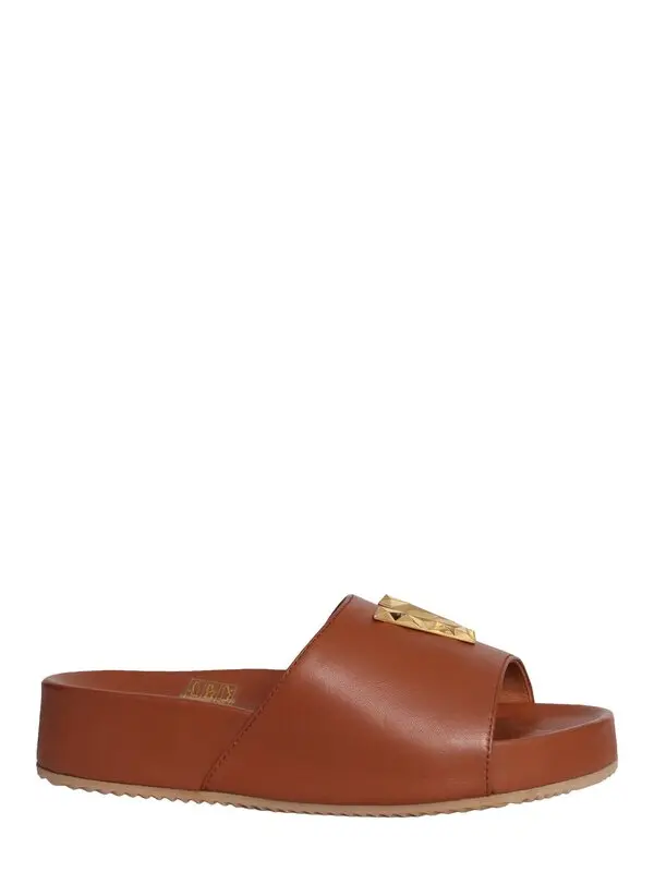 VIA ROMA 15 Embellished Fusbett Ciabatta - Red