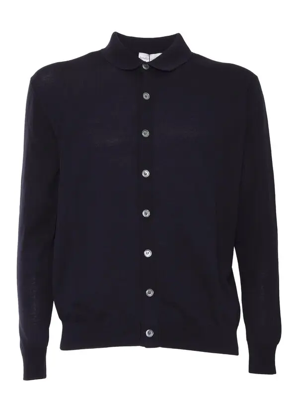 SETTEFILI CASHMERE High Gauge Ice Cotton Cardigan - Blu