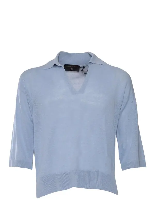 PHI FDL 3/4 Sleeve Polo - Blue