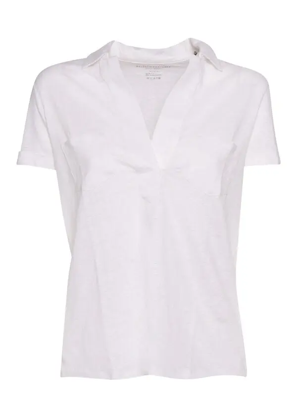 Majestic Filatures Short Sleeve Polo - White