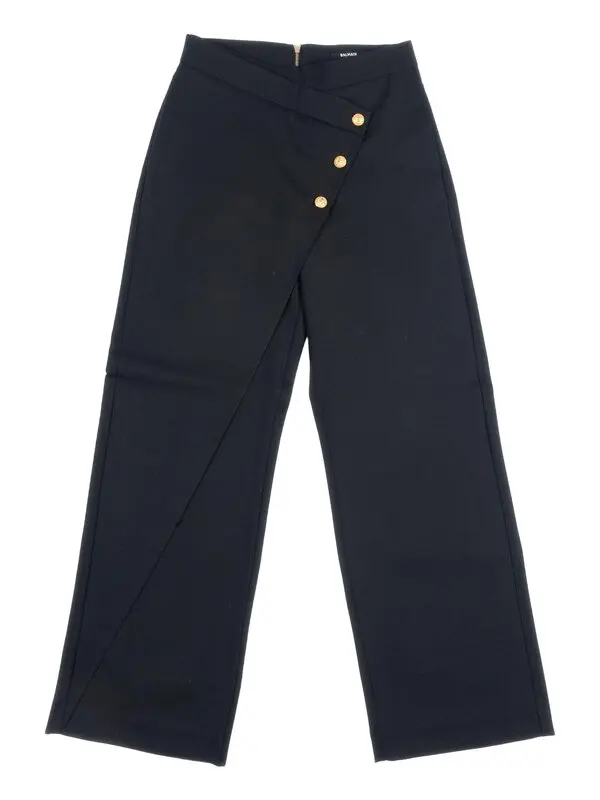 Balmain Wide Leg Trousers - Red
