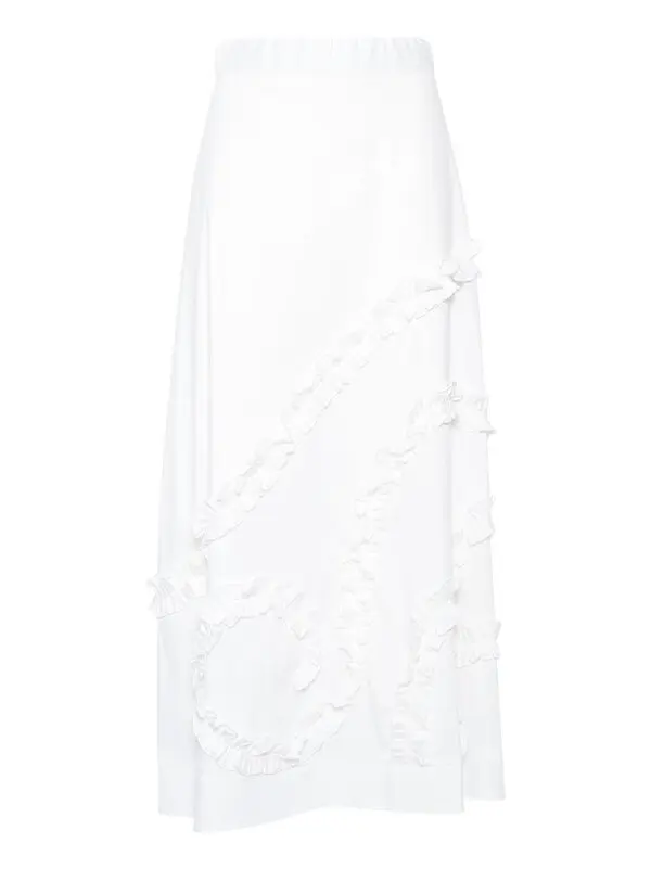 CLIPS Skirt With Ruffle Detail - White