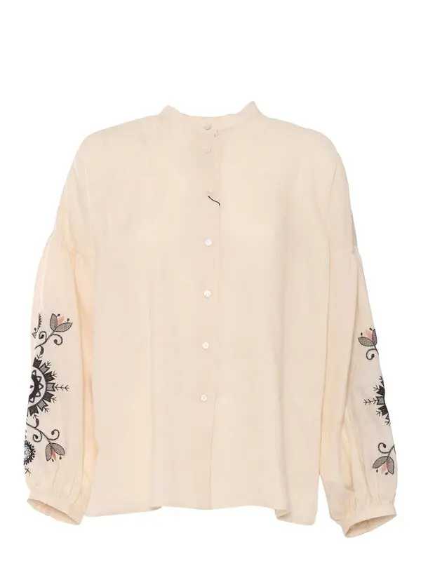 Max Mara Ilex Embroidered Linen Shirt - Other