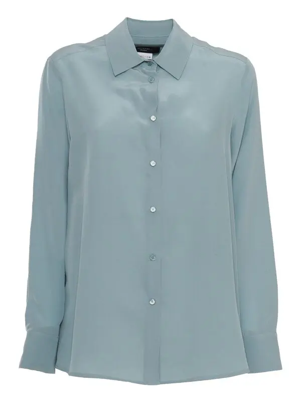 Max Mara Almina Pure Silk Shirt - Green