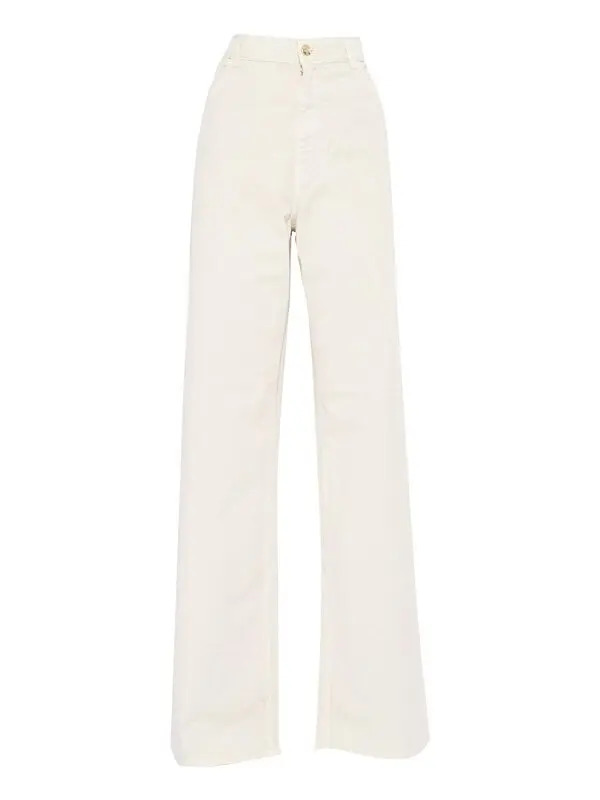 FAY 5-pocket Flare Trousers - White
